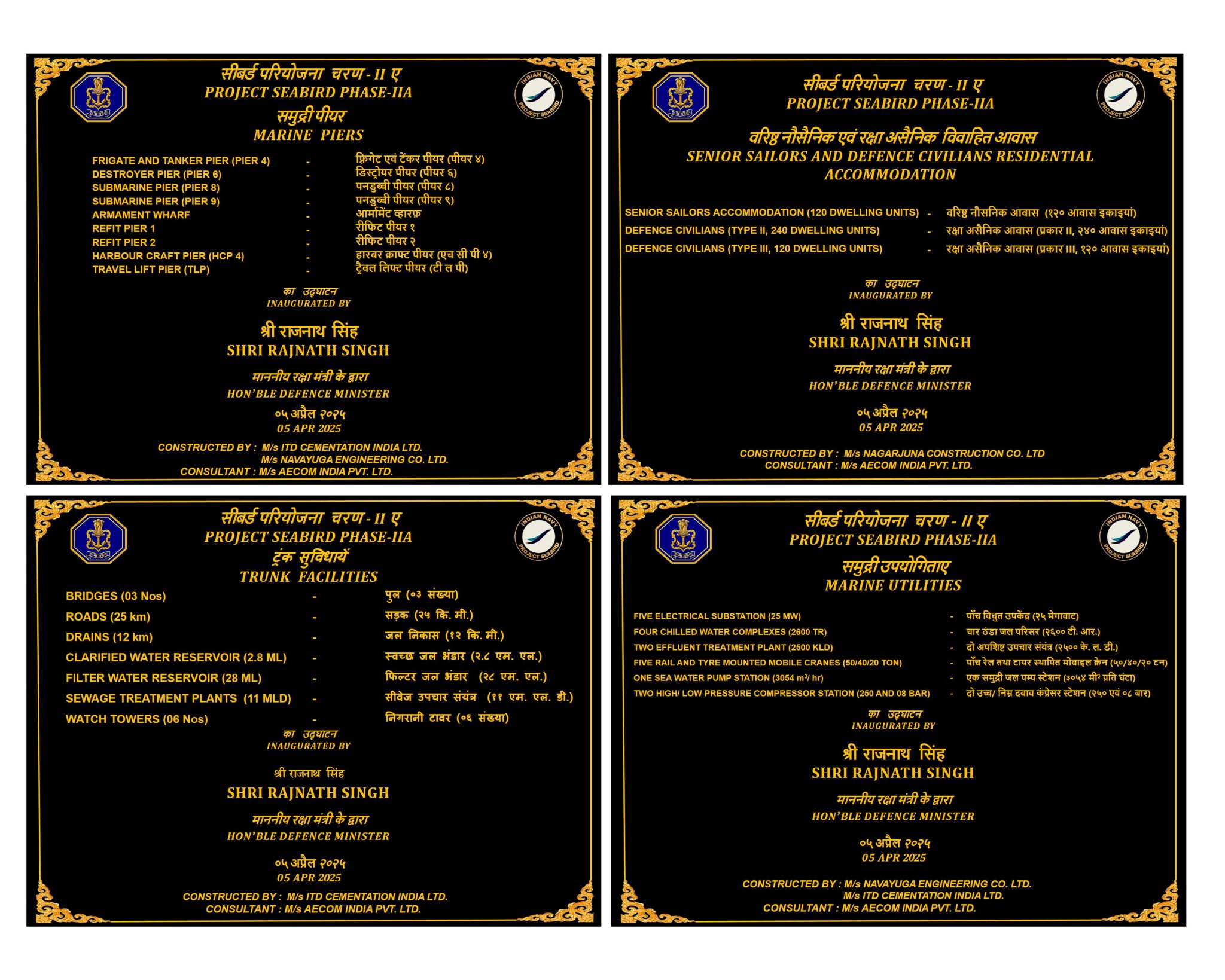 Raksha Mantri Inaugurates Major Project Seabird Infrastructure at ...